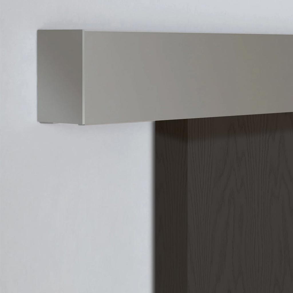 Premium Double Sliding Door & Wall Track - Dover Flush Door - White Pr ...