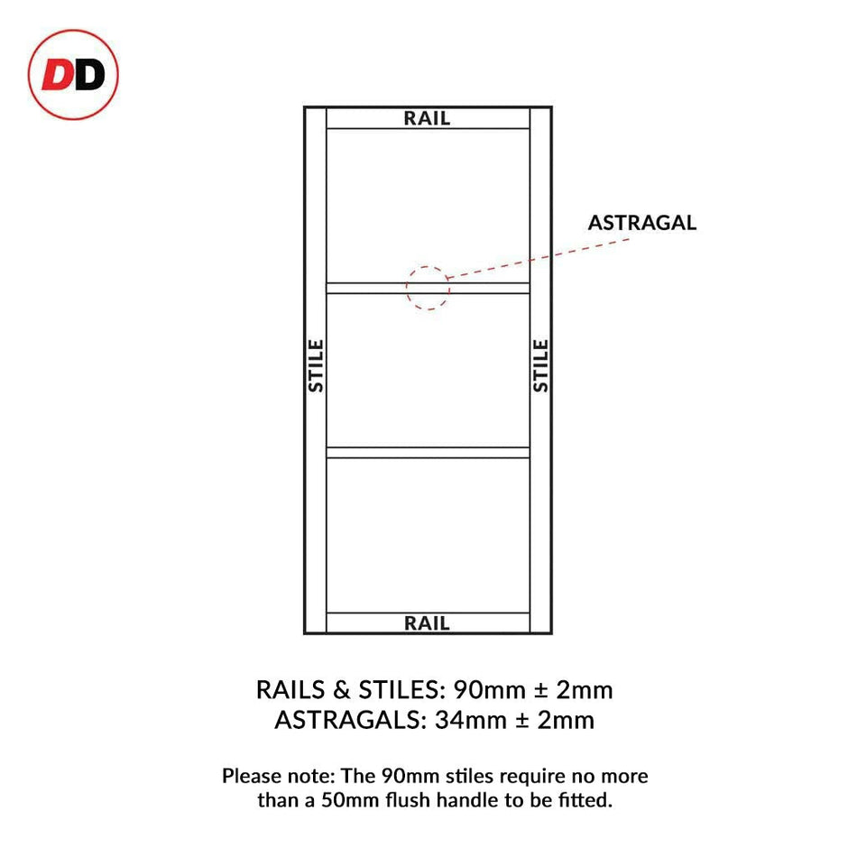 Top Mounted Black Sliding Track & Solid Wood Door - Eco-Urban® Berkley ...