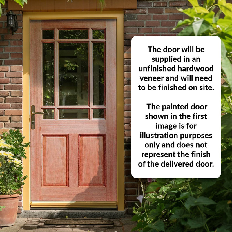 Warwick Exterior Meranti Hardwood Wooden Front Door - Fit Your Own Gla ...