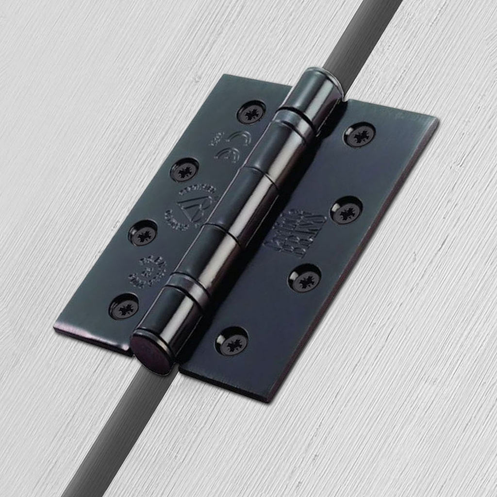 Outlet - Ball Bearing Door Hinges - Electro Black Plated (pair) - Fire