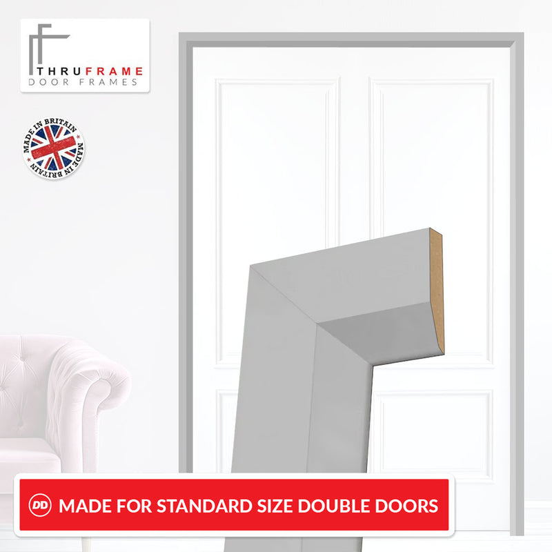 Made to Size Thruframe Interior Mist Grey Primed Door Lining Frame and ...