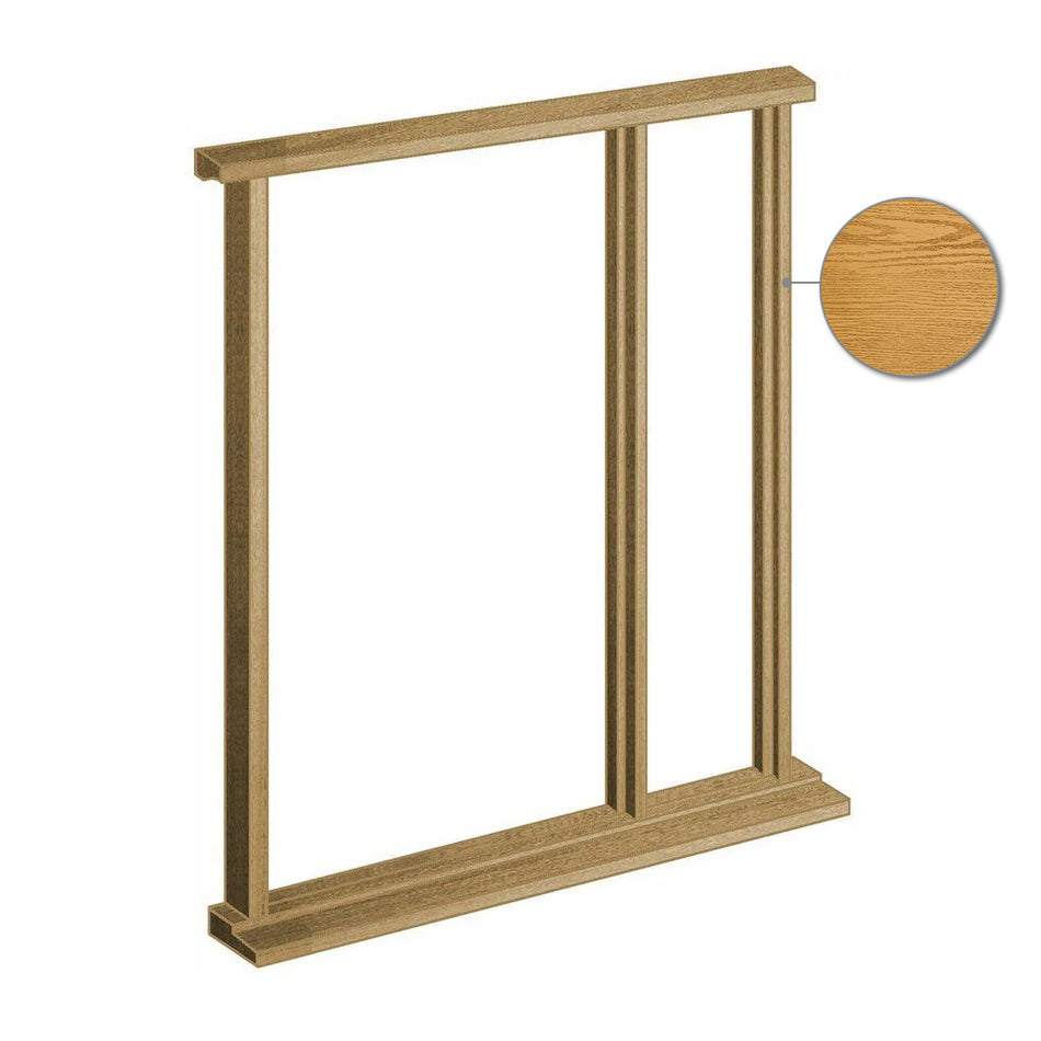 Salisbury Exterior Oak Front Door and Frame Set - Part Frosted Double ...