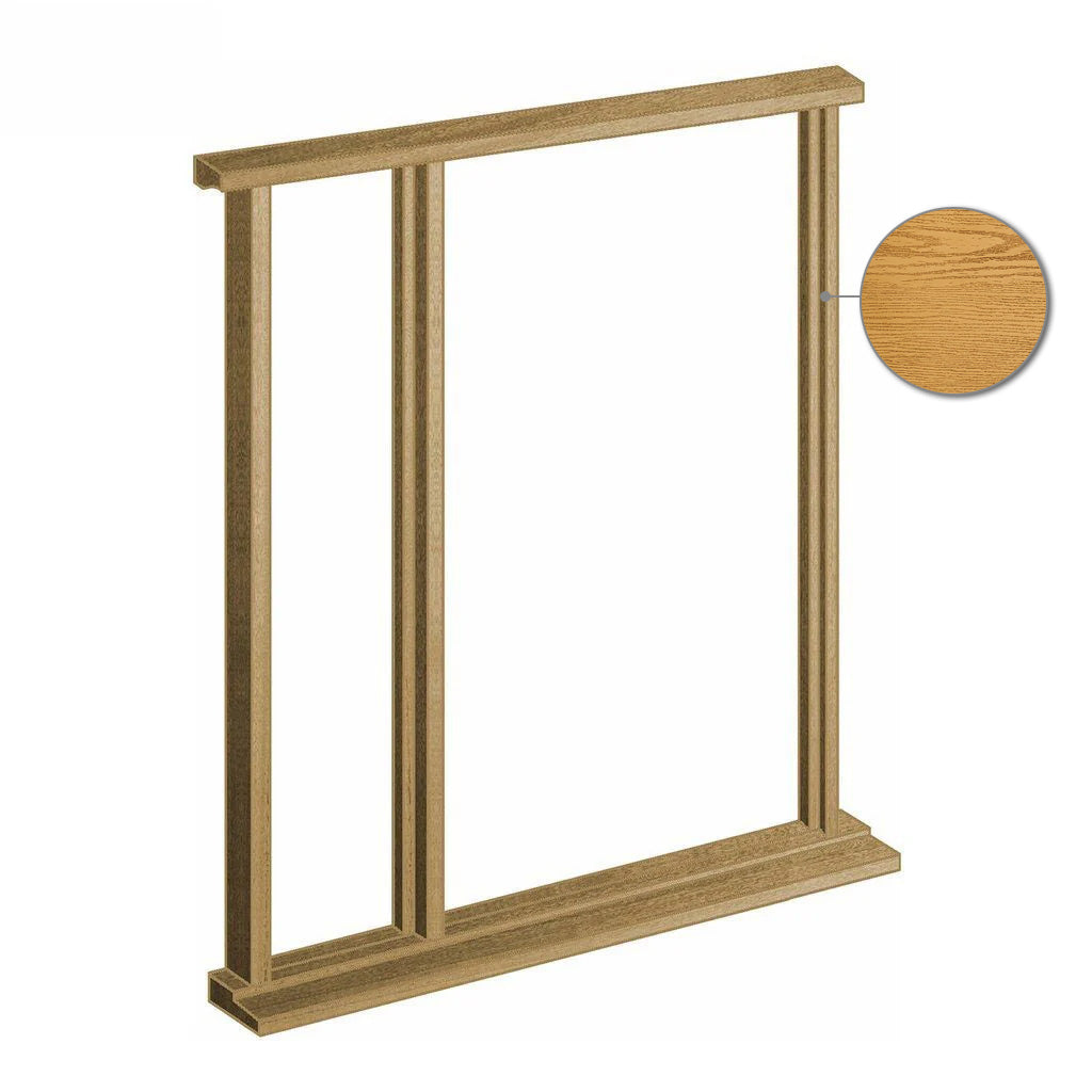 Salisbury Exterior Oak Front Door and Frame Set - Part Frosted Double ...