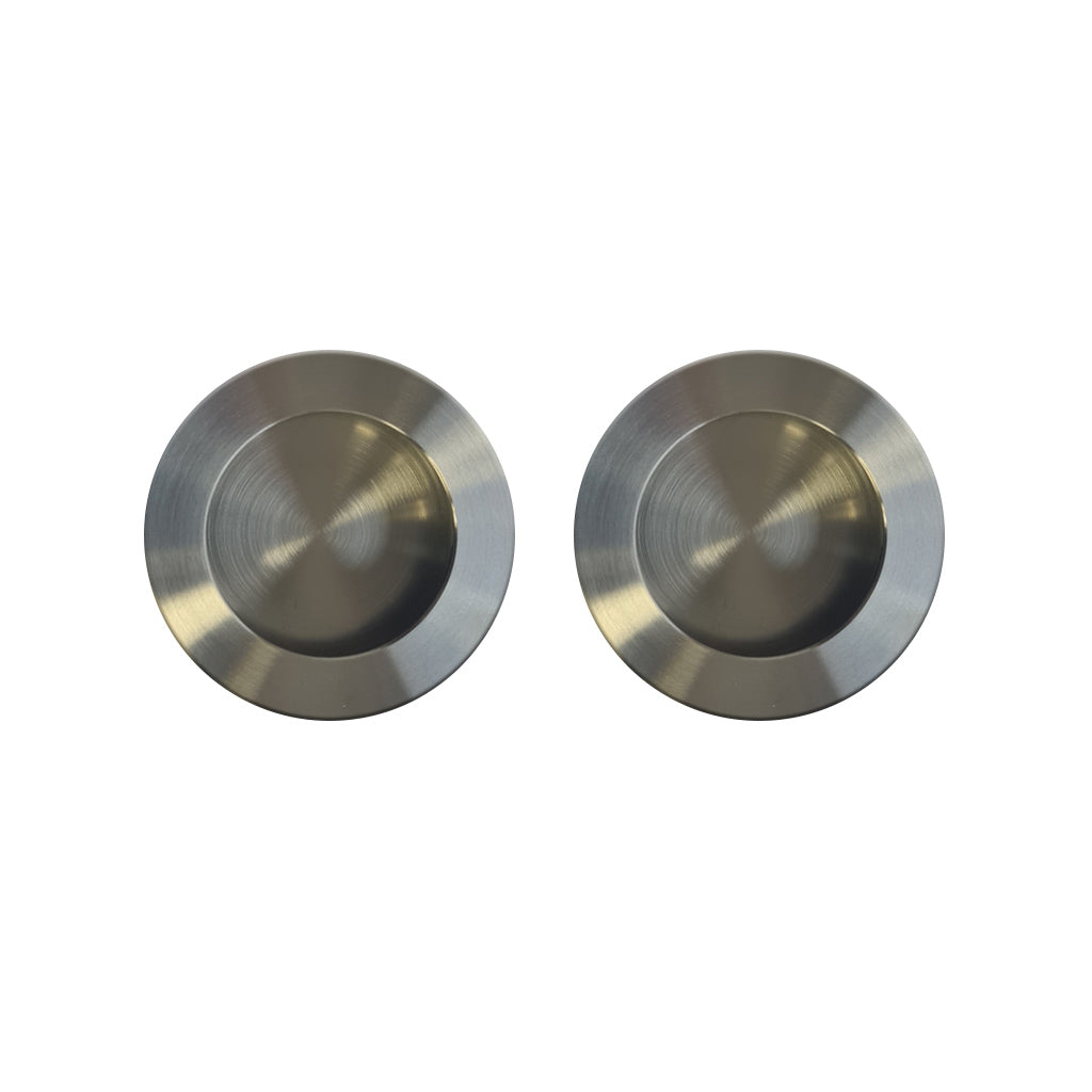 Anniston 50mm Sliding Door Round Flush Pulls Pair and Single Finger Pu