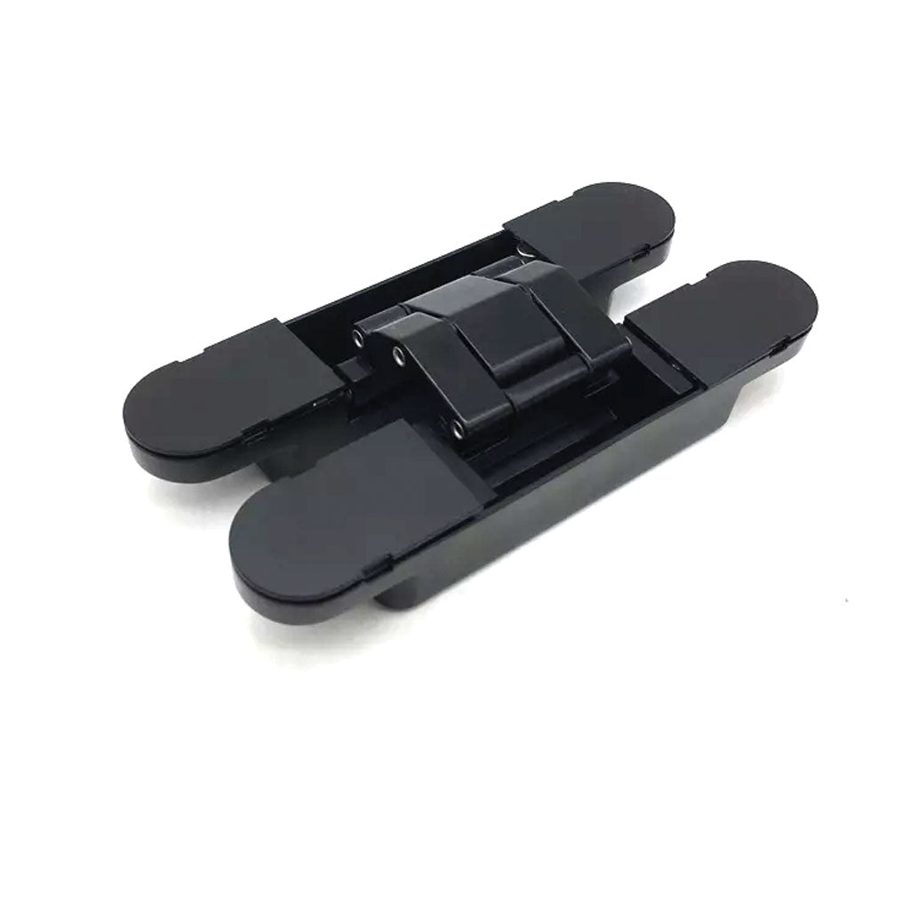 Single Cerberus Strong Matt Black Concealed Hinge - 140x30mm - Not Fir