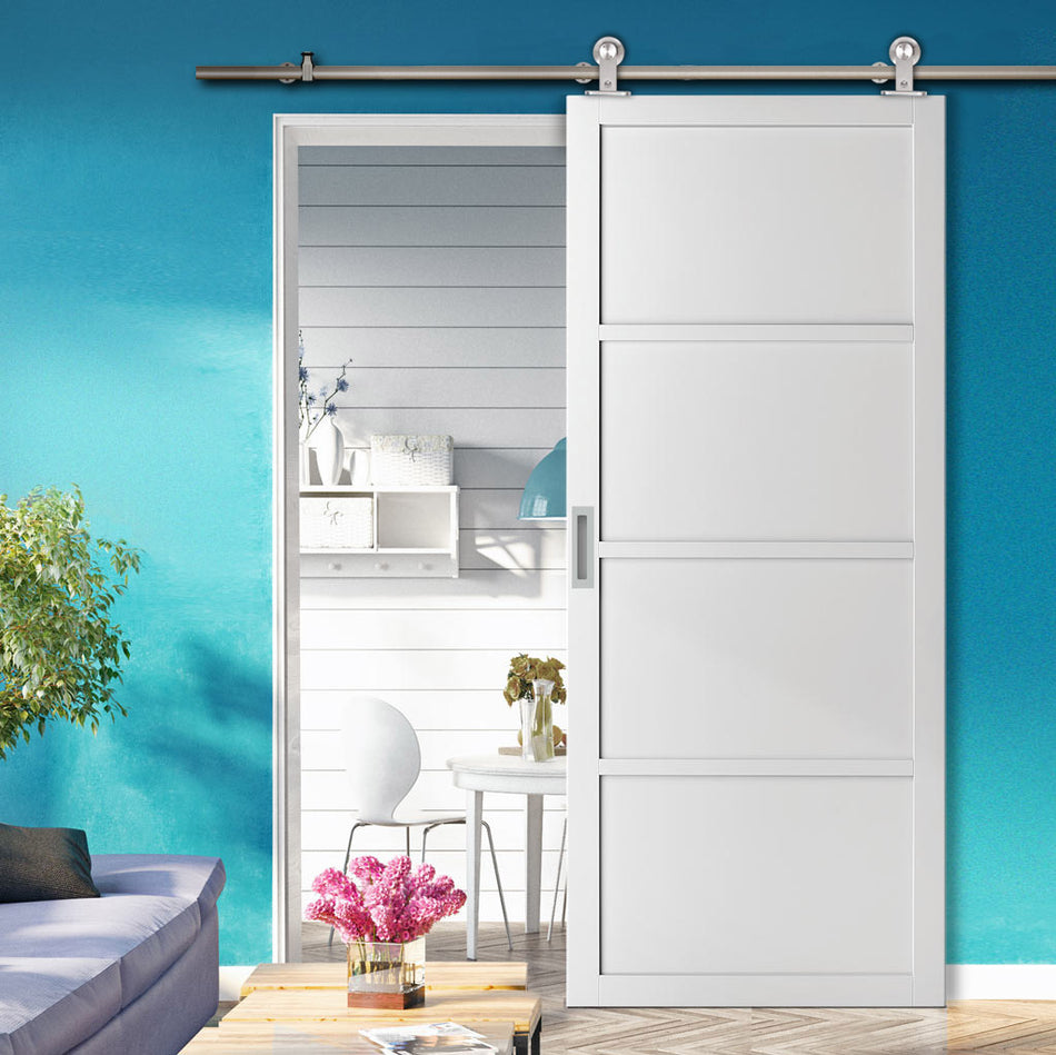 Sirius Tubular Stainless Steel Track & Solid Wood Door - Eco-Urban® Br ...