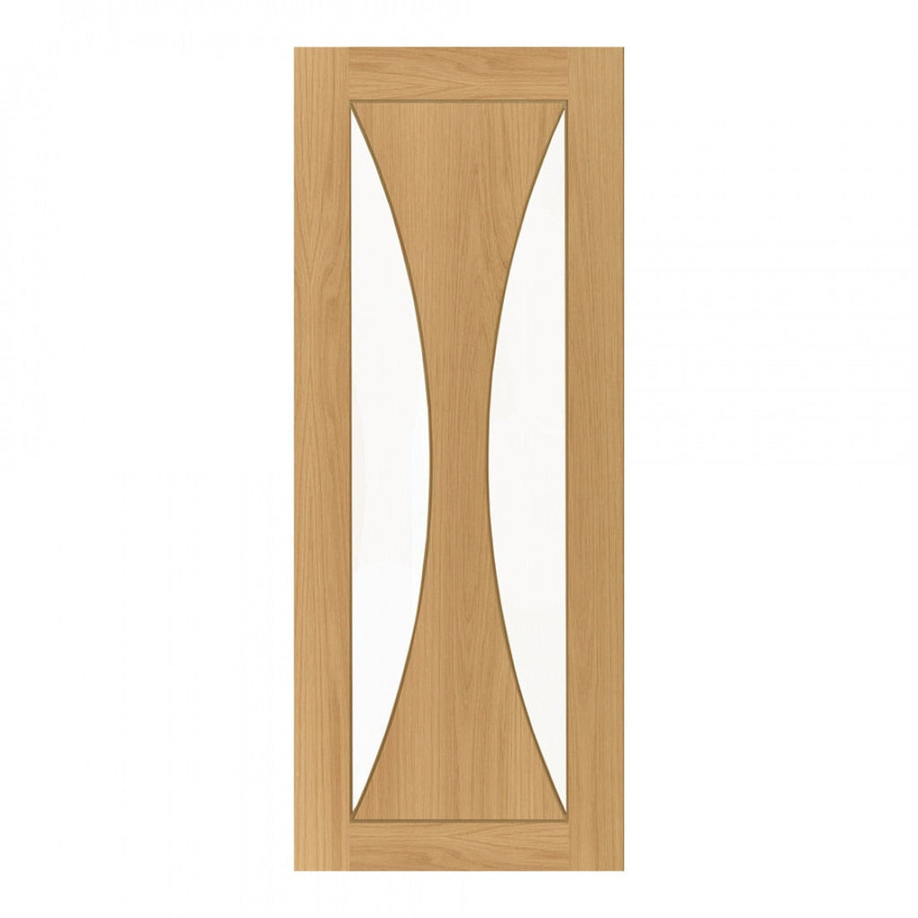 Top Mounted Stainless Steel Sliding Track & Sorrento Prefinished Oak D