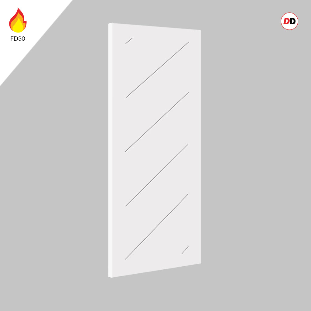 Fire Line V070-FD Fire Rated Interior Door - Premium Primed - Six Colo ...