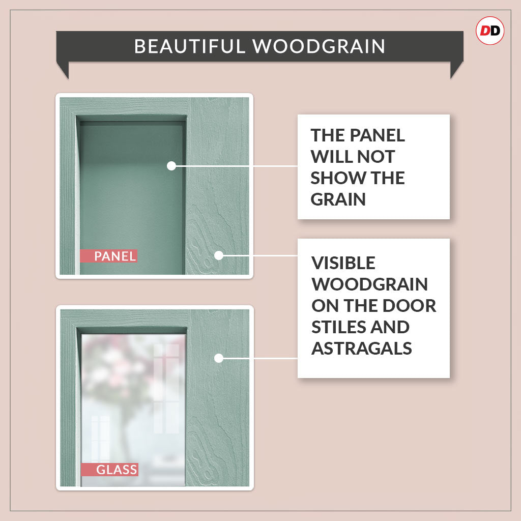 Baltimore 1 Pane Solid Wood Internal Door UK Made DD6301SG - Tinted Gl ...