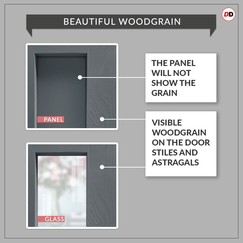Chord Panel Solid Wood Internal Door UK Made DD0110P - 7 Colour Option ...