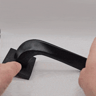 Zenith Door Lever Handle Pack - 3 Radius Cornered Hinges - Matt Black ...