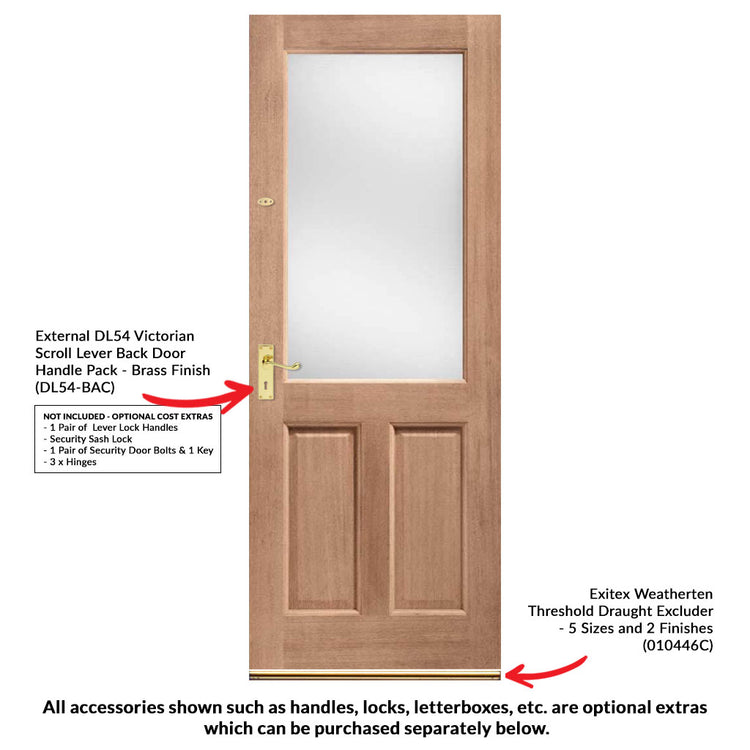 2XG External Hardwood Front 2P Door - Clear Double Glazing – Direct Doors