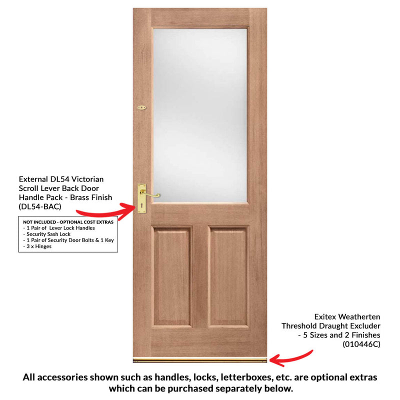 2XG External Hardwood Front 2P Door - Clear Double Glazing – Direct Doors