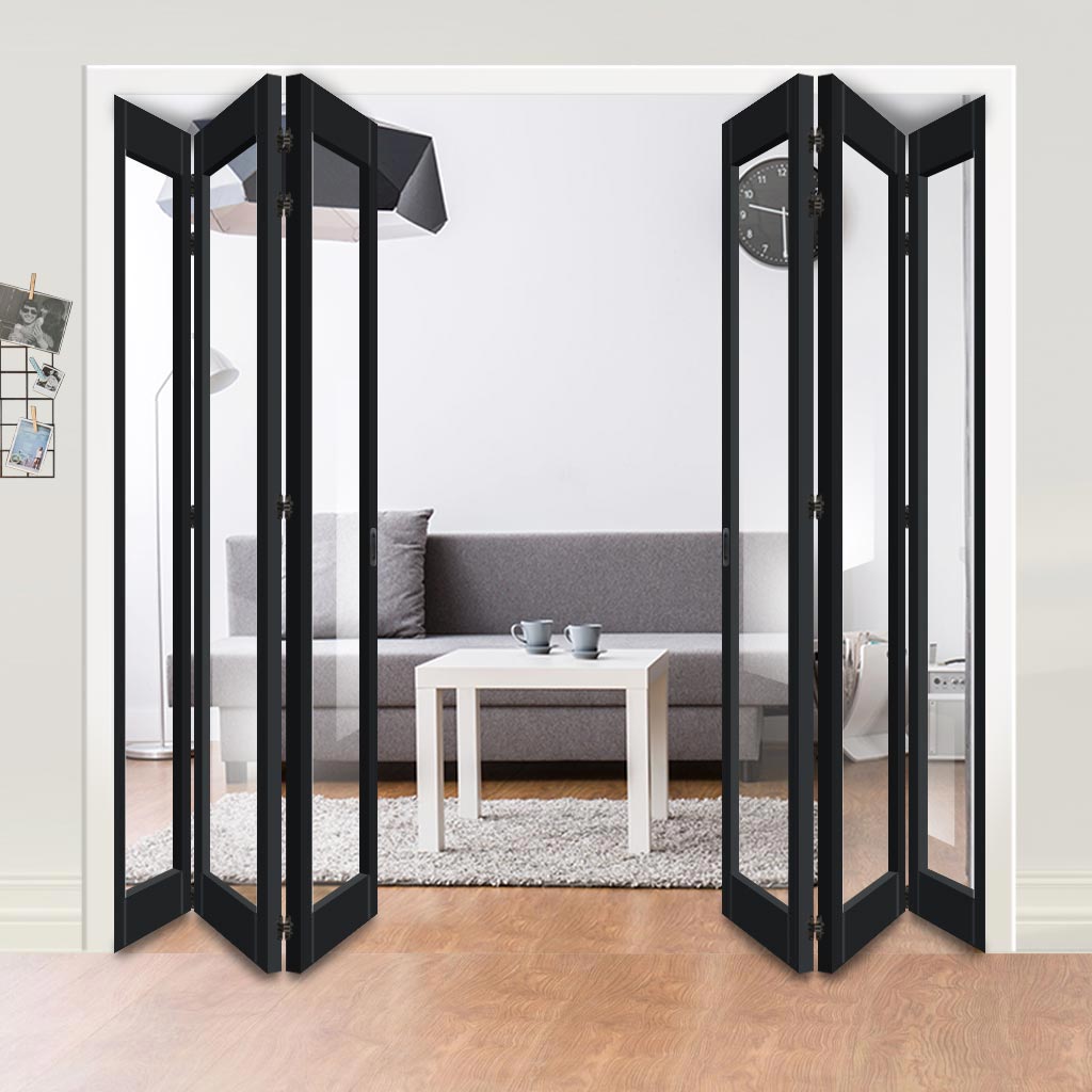 Six Folding Door & Frame Kit - Eco-Urban® Baltimore 1 Pane DD6201C 3+3