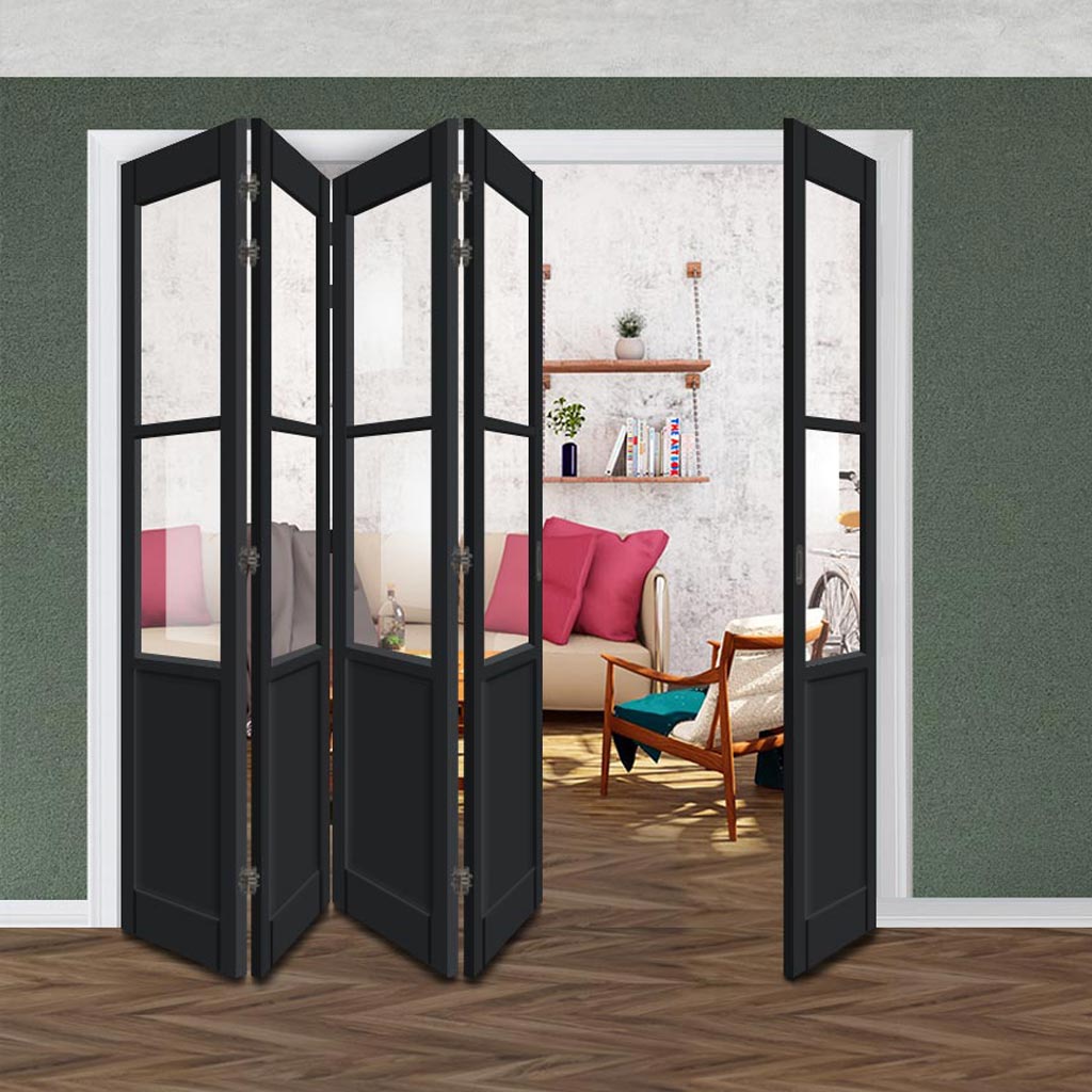 Five Folding Door & Frame Kit - Eco-Urban® Berkley 2 Pane 1 Panel DD62