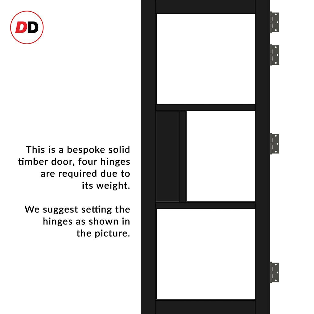 Breda 3 Pane Solid Wood Internal Door UK Made DD6439G Clear Glass - Ec ...