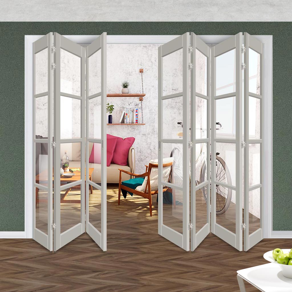 Seven Folding Door & Frame Kit - Eco-Urban® Brooklyn 4 Pane DD6204C 4+