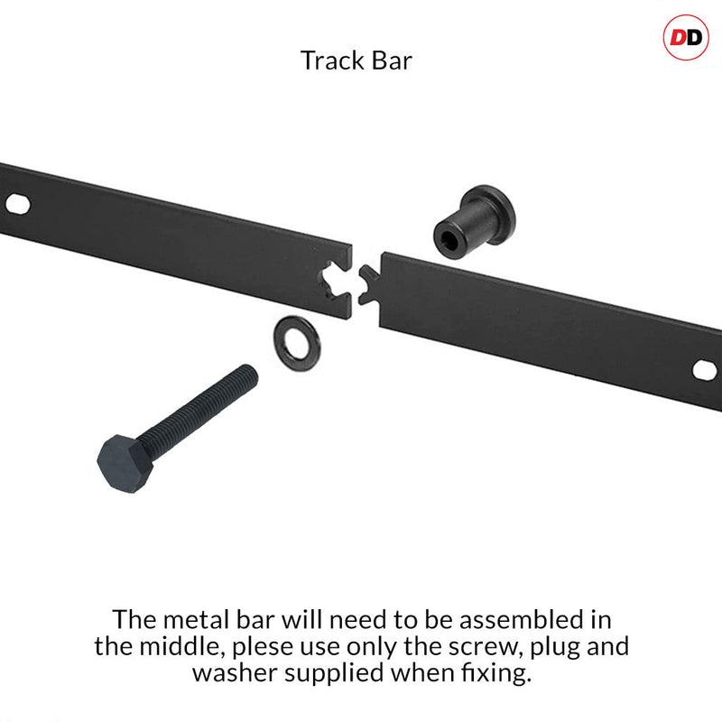 Single Sliding Door & Black Barn Track - Ely White Primed Door – Direct ...