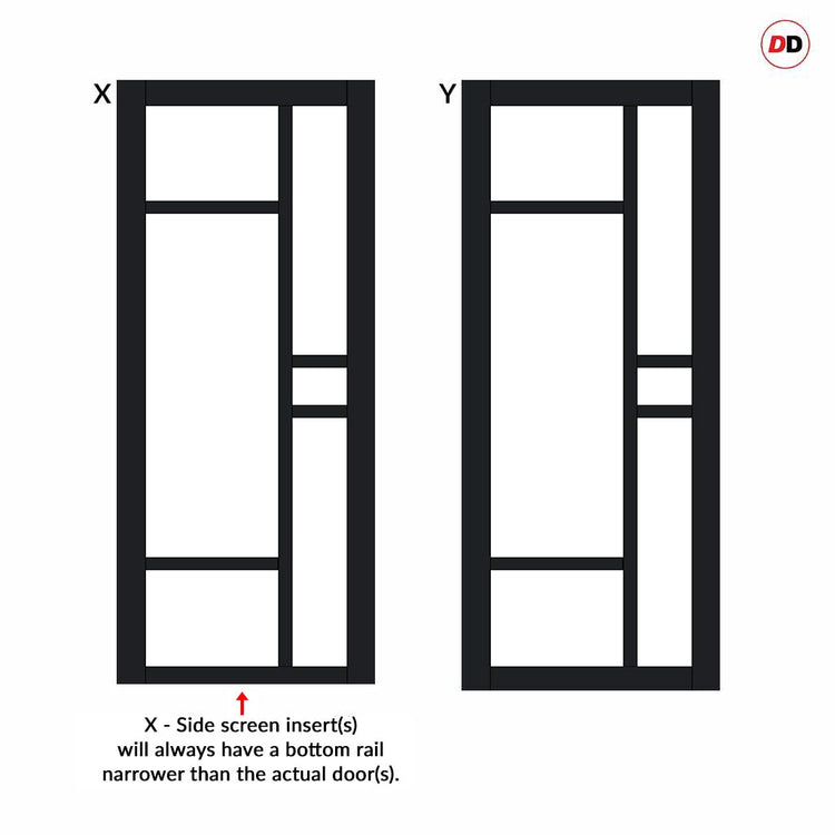 Urban Ultimate® Room Divider Isla 6 Pane Door DD6429C with Matching Si ...