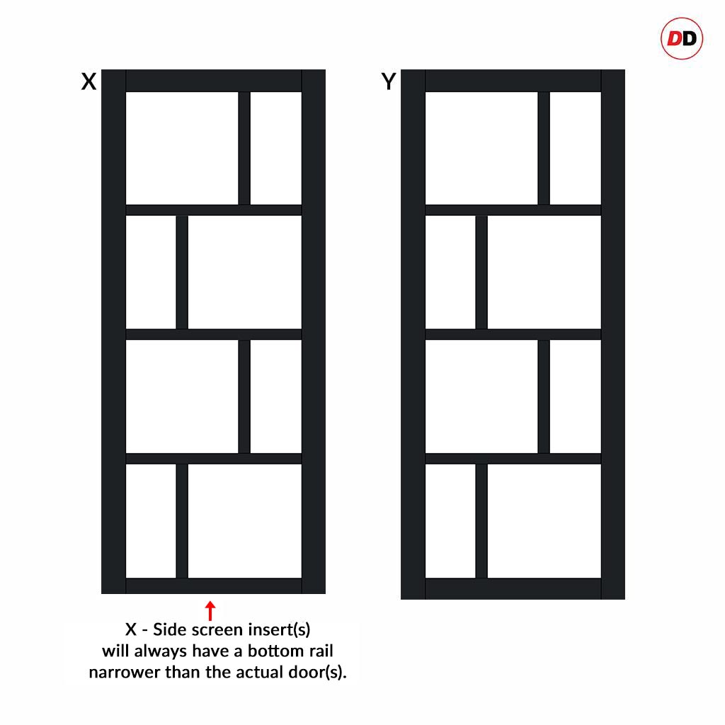 Urban Ultimate® Room Divider Kochi 8 Pane Door Pair DD6415C with Match ...