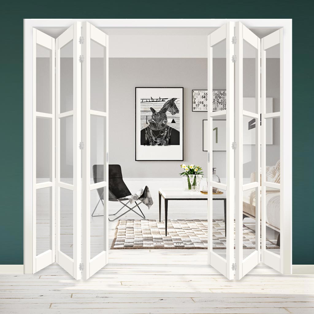 Six Folding Door & Frame Kit - Eco-Urban® Manchester 3 Pane DD6203C 3+