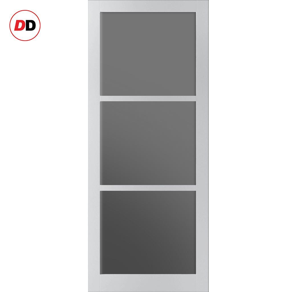 Manchester 3 Pane Solid Wood Internal Door Pair UK Made DD6306 - Tinte