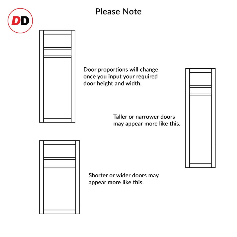 Bespoke Room Divider - Eco-Urban® Orkney Door DD6403C - Clear Glass wi ...