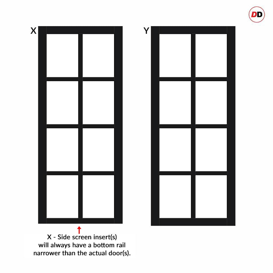 Urban Ultimate® Room Divider Perth 8 Pane Door Pair DD6318T - Tinted G ...