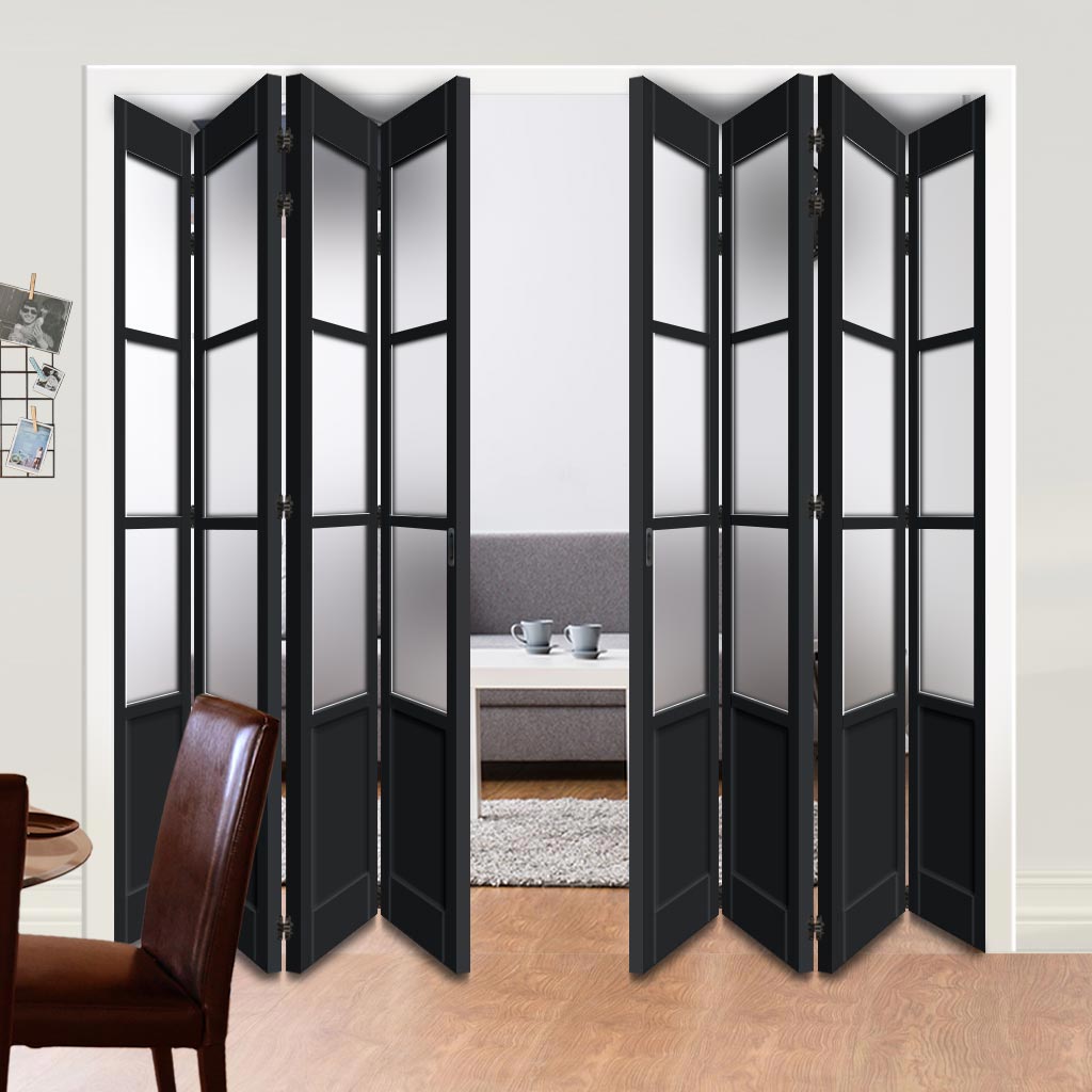 Eight Folding Door & Frame Kit - Eco-Urban® Staten 3 Pane 1 Panel DD62