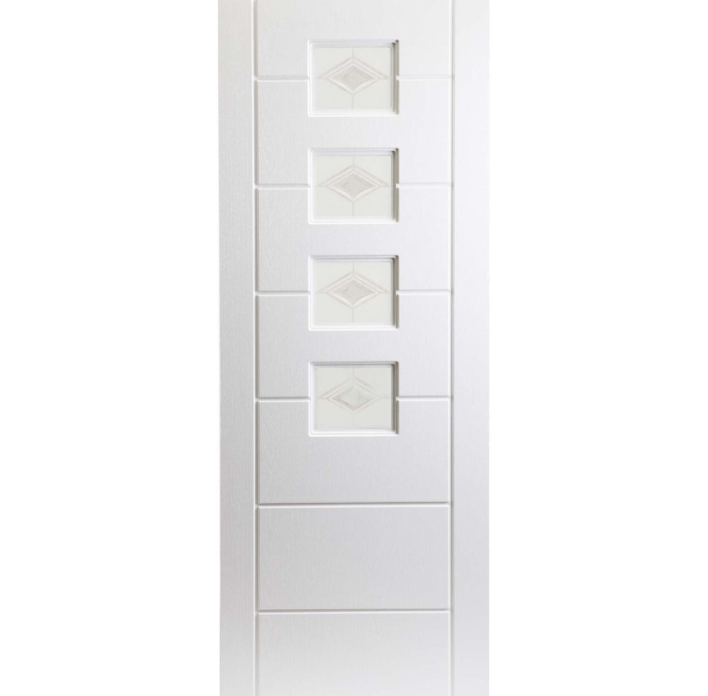 Thistle Lightly Grained Internal PVC Door - Alexandra Style Sandblaste