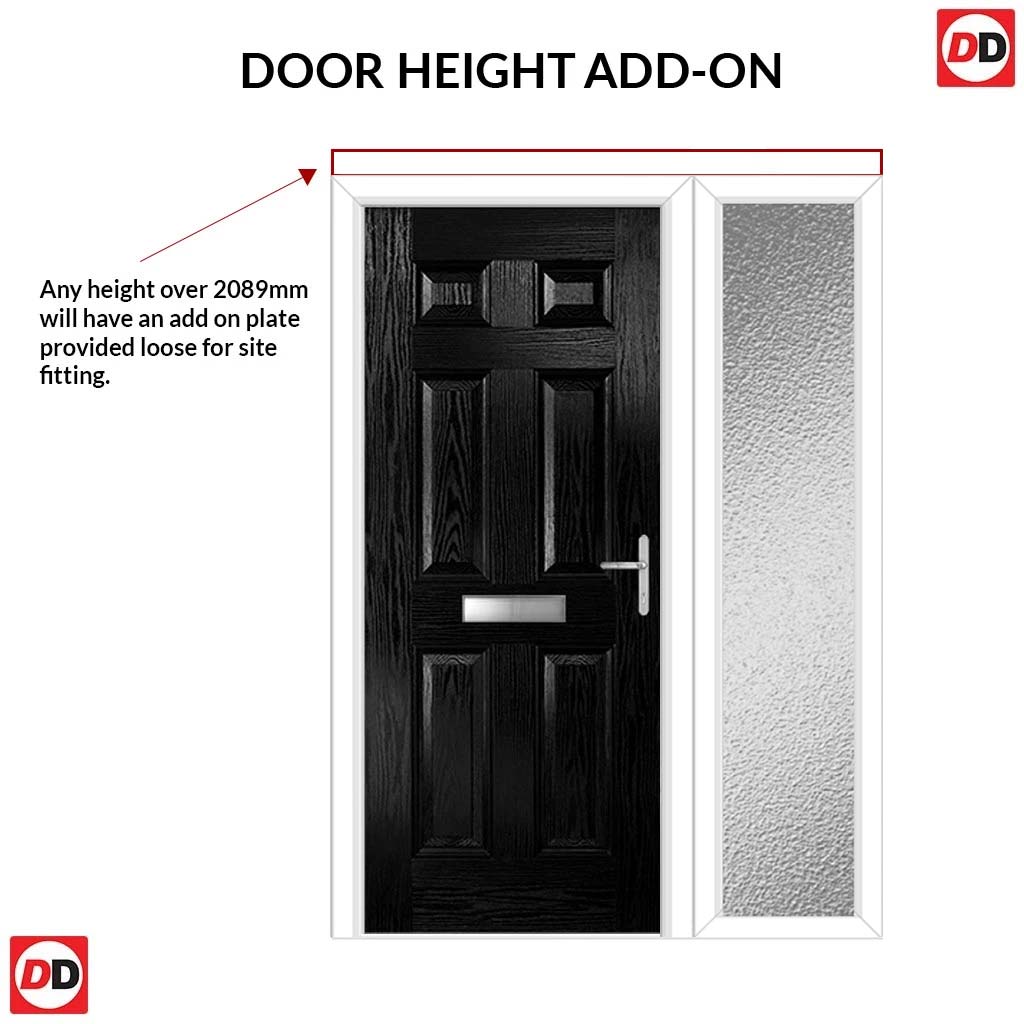 Premium Composite Front Door Set with One Side Screen - Esprit Solid