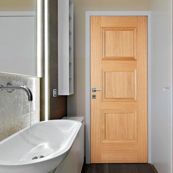 Amsterdam 3 Panel Oak Internal Door - Prefinished – Direct Doors