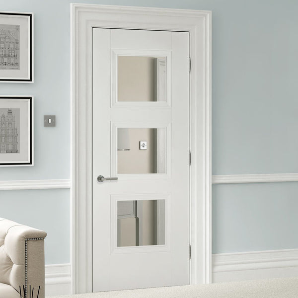 Amsterdam 3 Panel Internal Door - White Primed