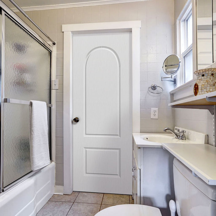 Arched Top Lightly Grained Internal PVC Two Panel Door – Direct Doors