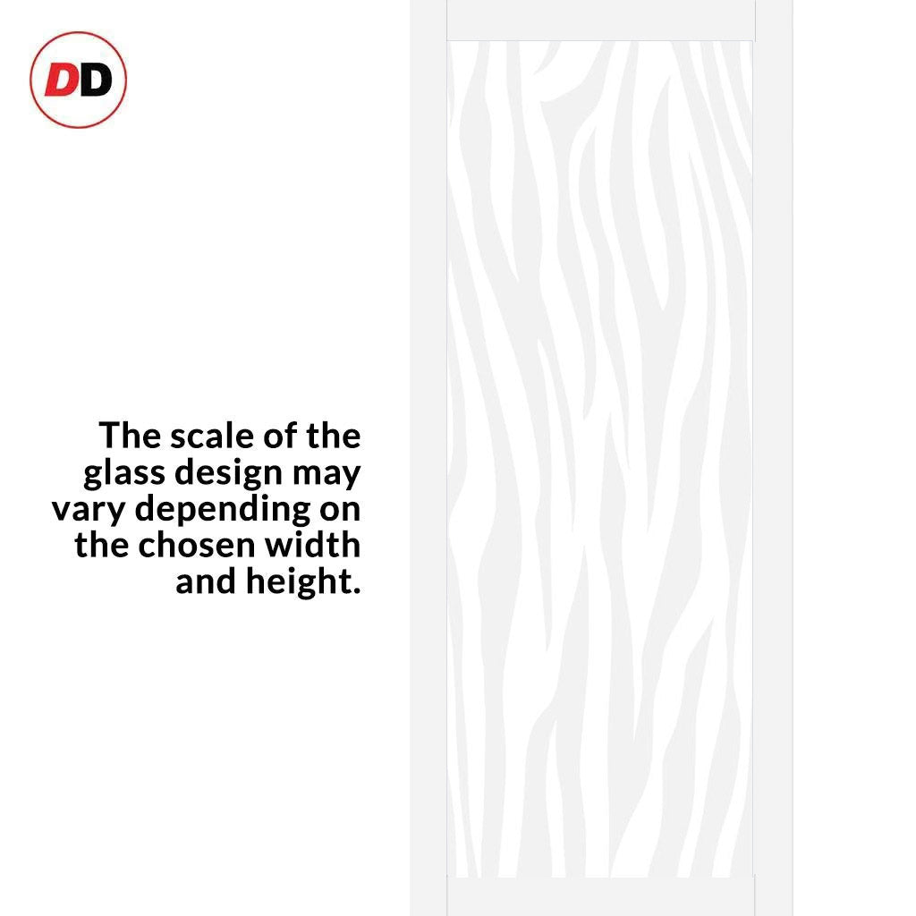 Eco-Urban Artisan® Double Evokit Pocket Door - Zebra Animal Print 6mm ...