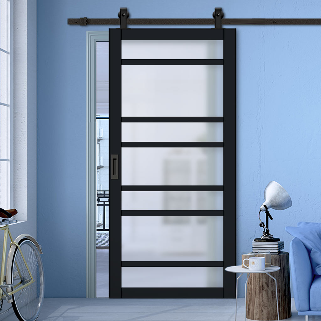 Bespoke Top Mounted Sliding Track & Door - Handcrafted Eco-Urban Metro