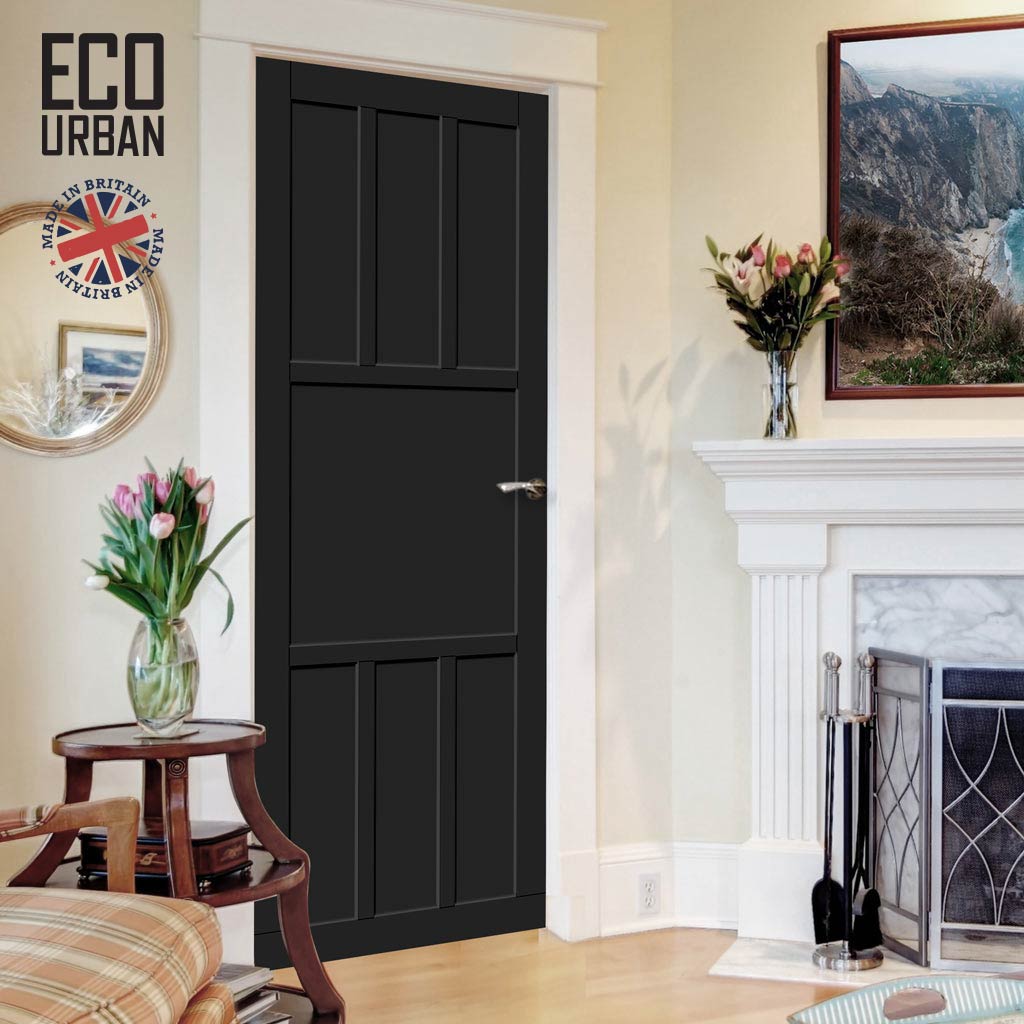 Queensland 7 Panel Solid Wood Internal Door UK Made DD6424 - Eco-Urban