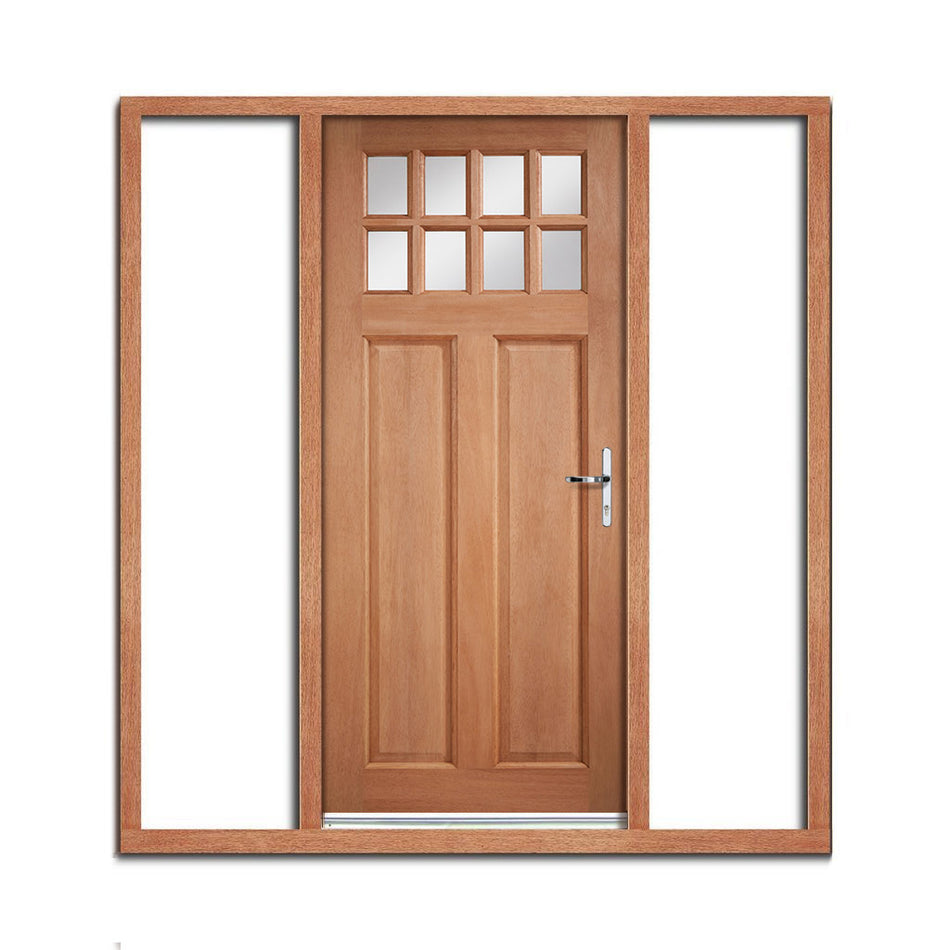 Chigwell External Hardwood Front Door and Frame Set - Clear Double Gla ...