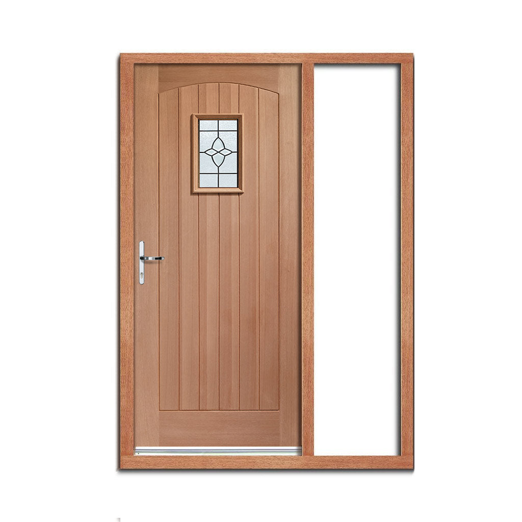 Cottage External Hardwood Front Door and Frame Set - Bevelled Tri Glaz