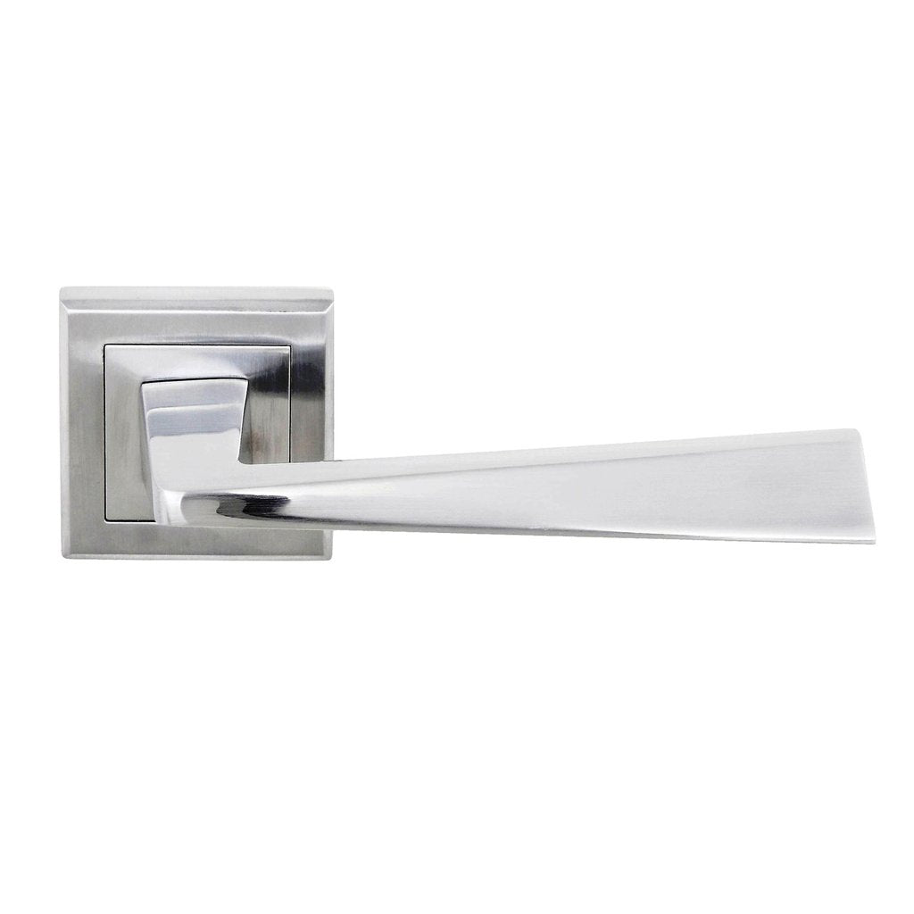 California Status Lever on Square Rose - Satin Chrome