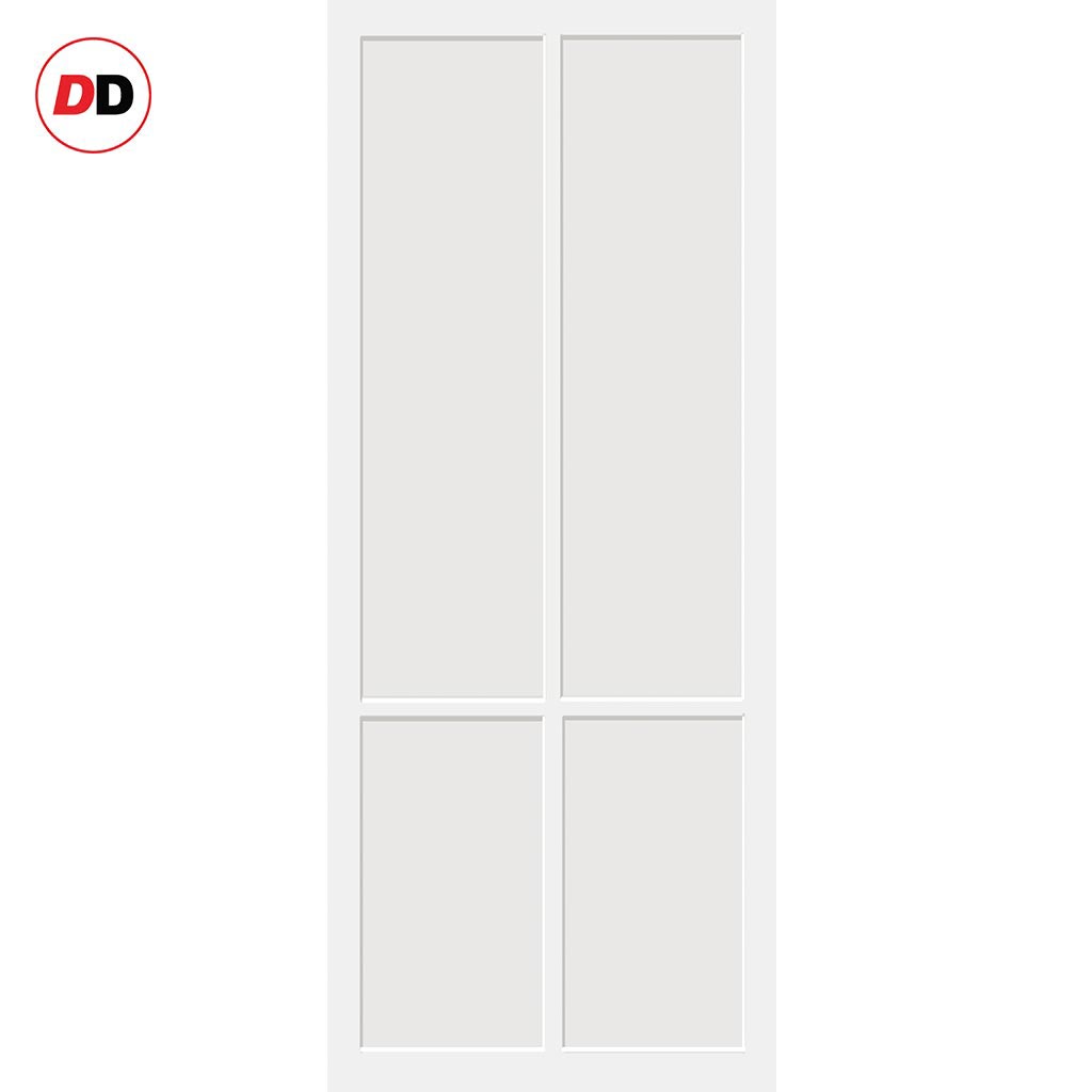 Bespoke Handmade Eco-Urban® Bronx 4 Panel Double Evokit Pocket Door DD