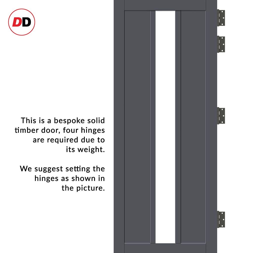 Handmade Eco-Urban Cornwall 1 Pane 2 Panel Solid Wood Internal Door UK