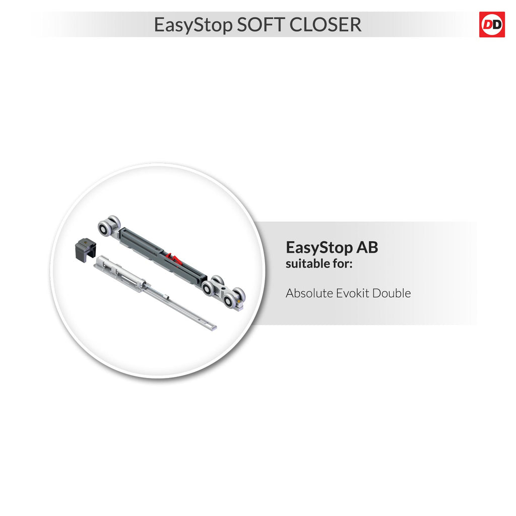 Pocket Door Soft Closing Kit for Double Pocket Doors - Ermetika Easy s