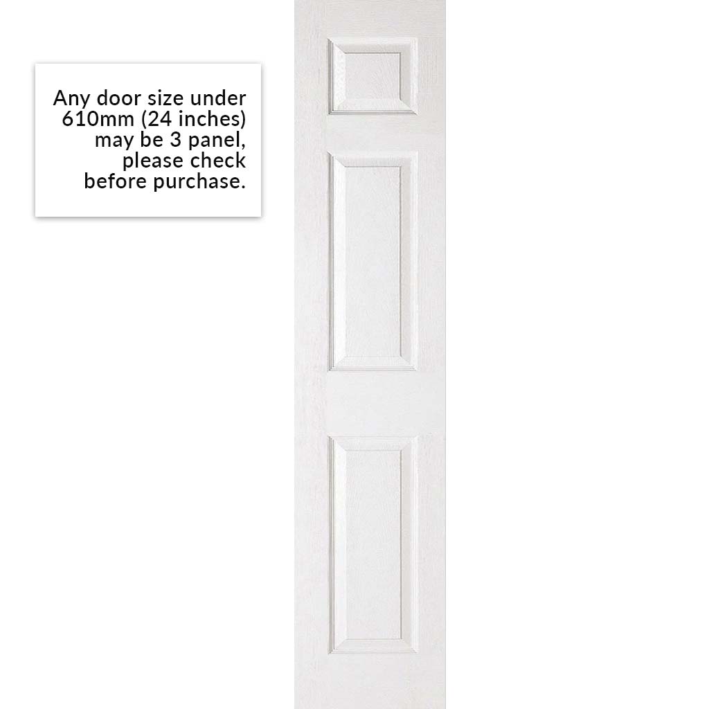 Corniche Primed 6 Panel Internal Door with Wood Grain Effect