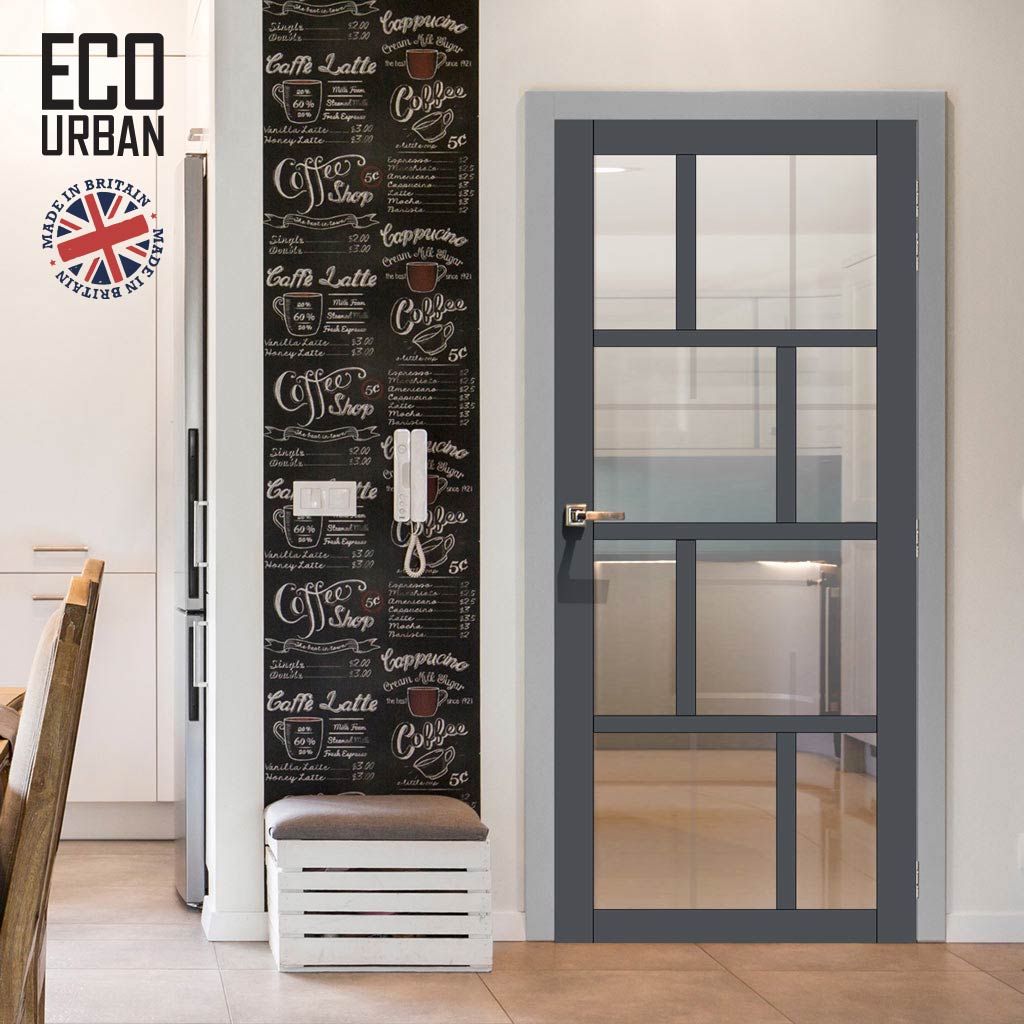 Handmade Eco-Urban Kochi 8 Pane Solid Wood Internal Door UK Made DD641