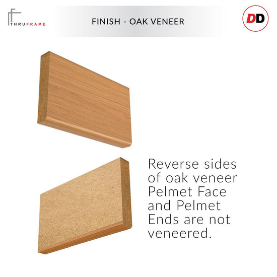 Thruslide Oak Veneer Unfinished Pelmet Kit for Single Sliding Doors ...