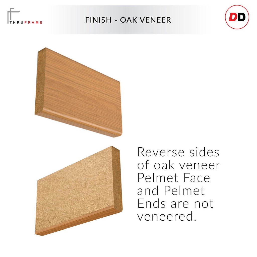 Thruslide Oak Veneer Unfinished Pelmet Kit for Single Sliding Doors