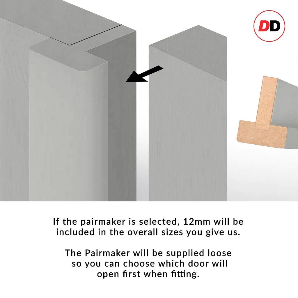 Baltimore 1 Pane Solid Wood Internal Door Pair UK Made DD6301SG - Tint ...