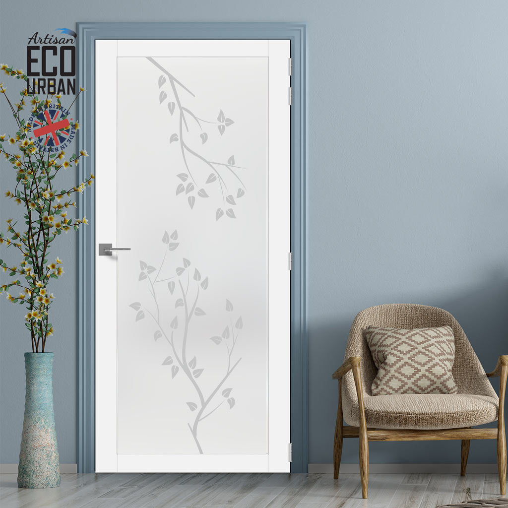 Artisan Solid Wood Internal Door - Birch Tree 6mm Obscure Glass - Obsc