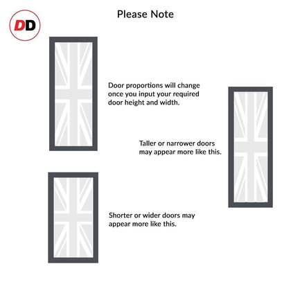 Eco-Urban Artisan® Double Absolute Evokit Pocket Door - Union Jack Fla ...